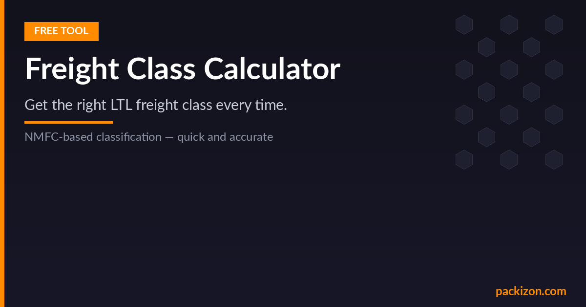 Freight Class Calculator: Free 18-Class LTL Tool | Packizon